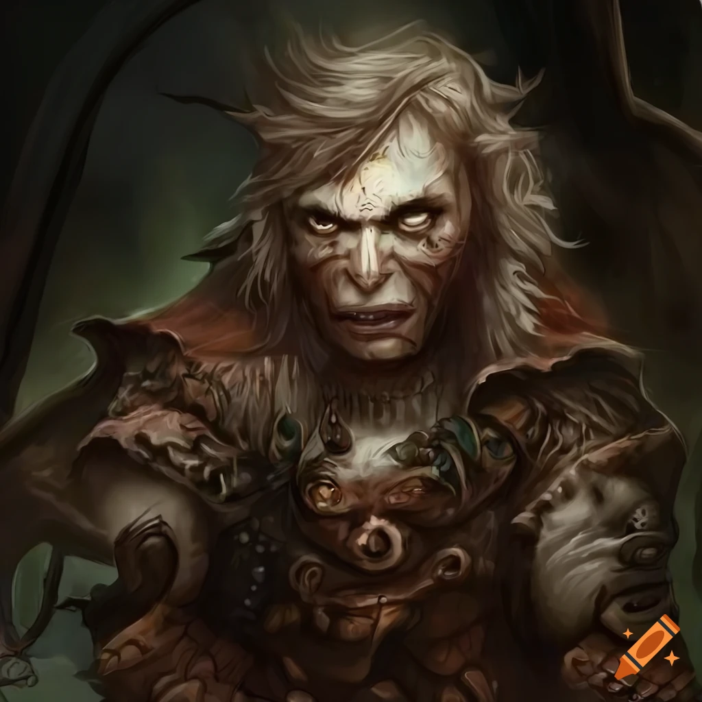 Fantasy art of a rugged hunter on Craiyon