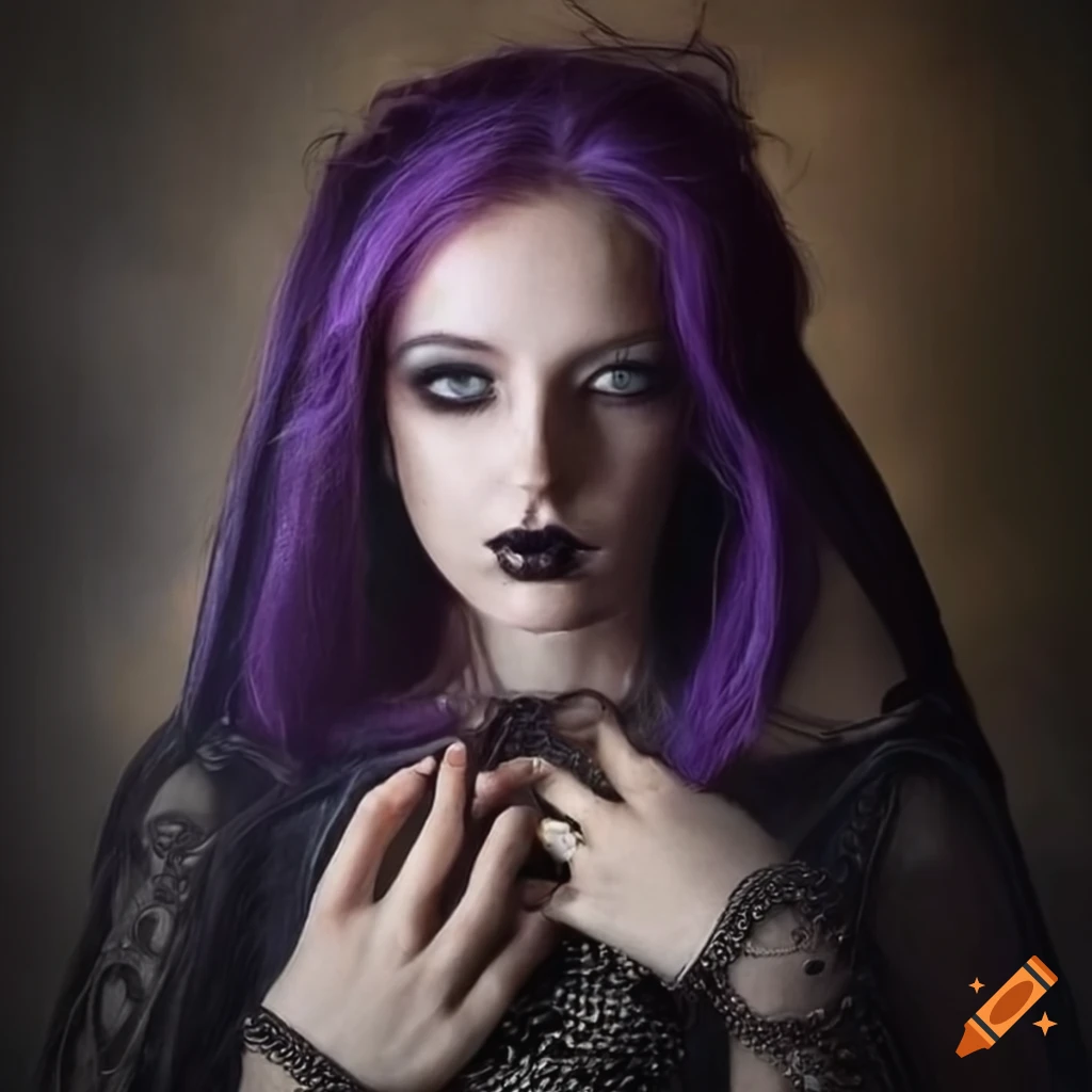 Hyper realistic portrait of a gothic celtic woman from medieval times on Craiyon