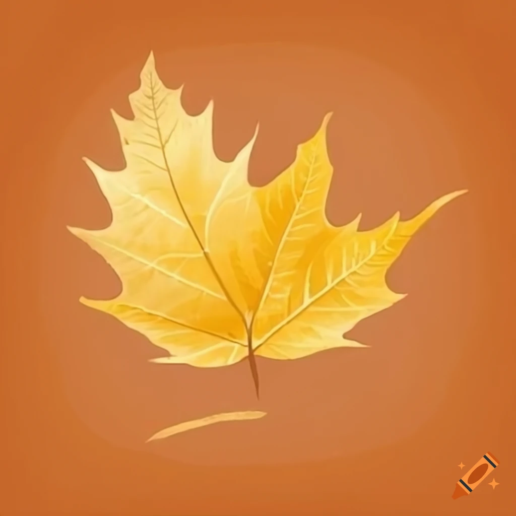 Autumn golden leaf on Craiyon