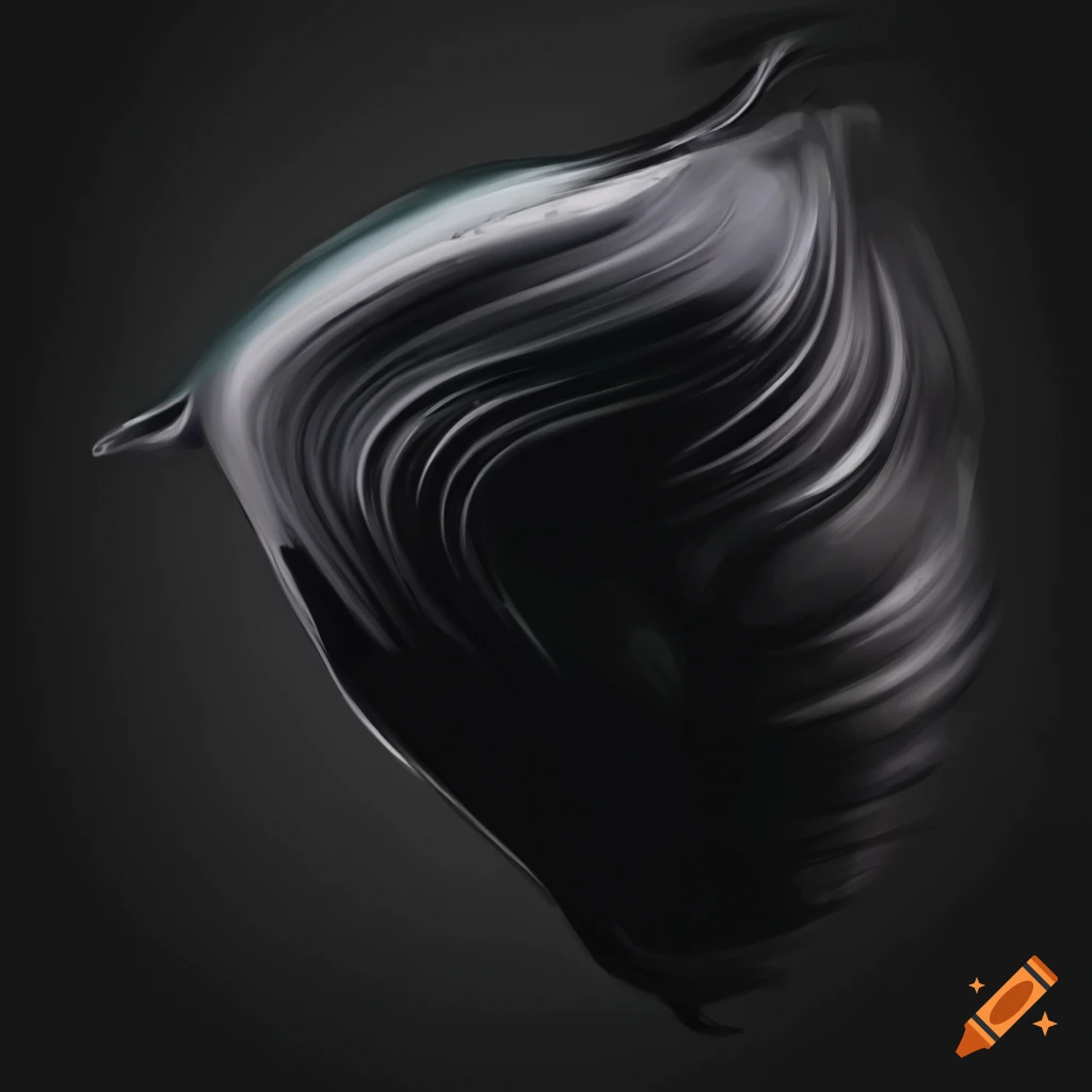 Abstract black painting on Craiyon