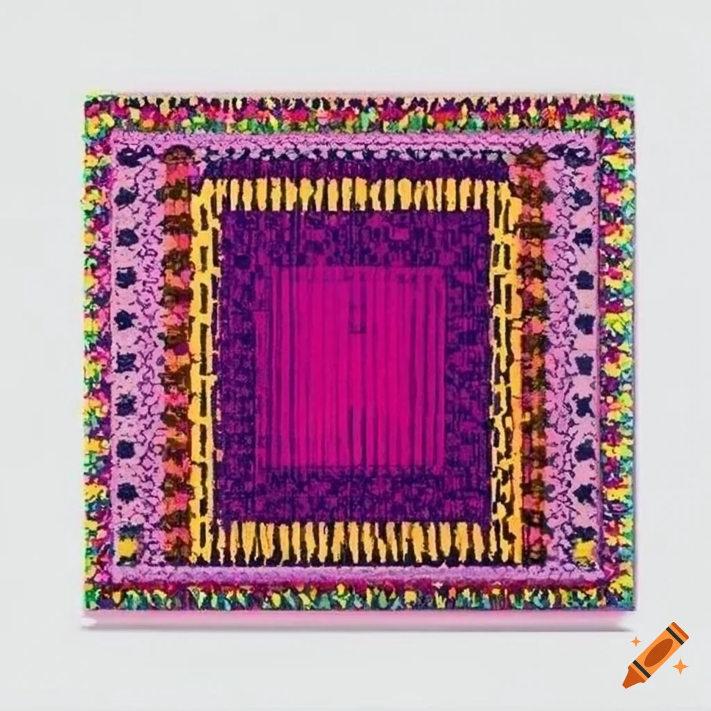 Colorful memphis group carpet design on white background on Craiyon