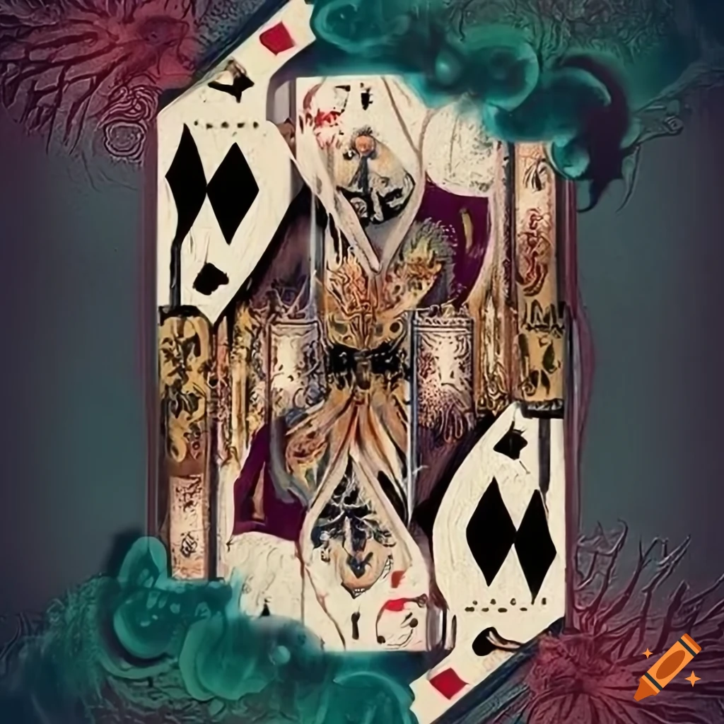 Surrealist king of spades card design on Craiyon