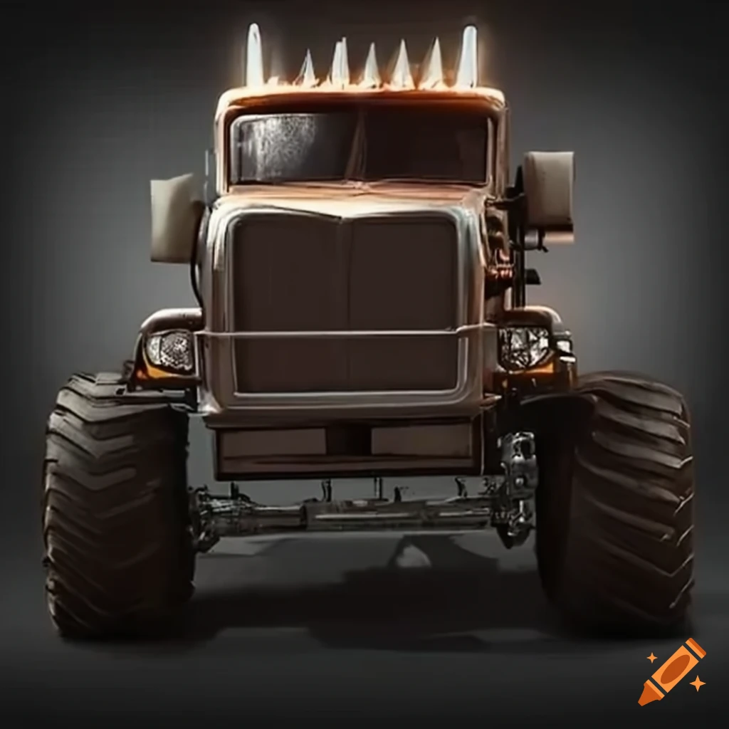 Off-road monster semi truck in mad max style on Craiyon