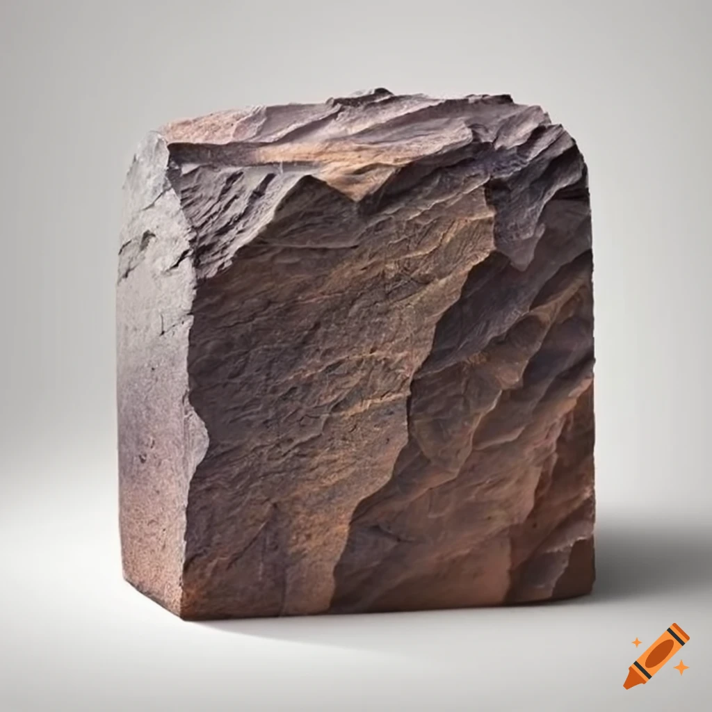 Crude cut stone block on Craiyon