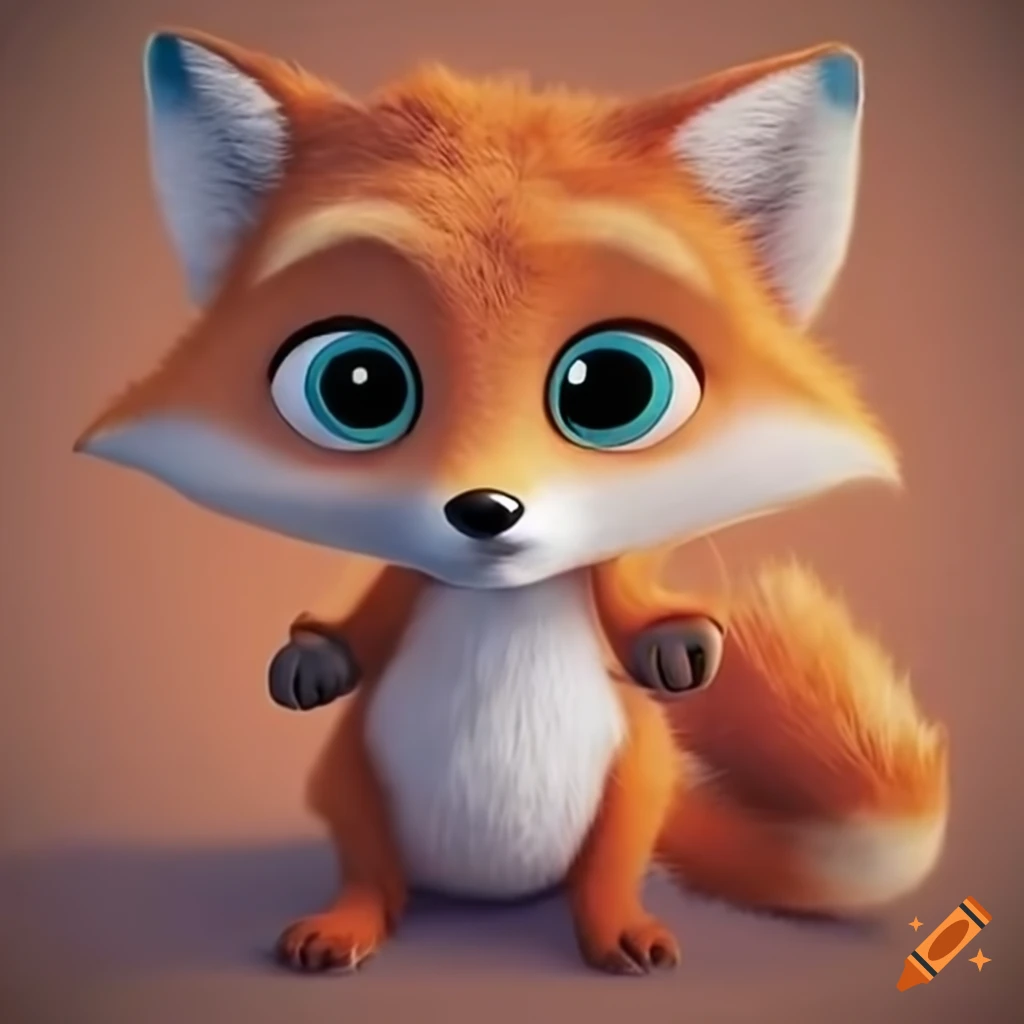 Adorable baby fox in pixar style on Craiyon