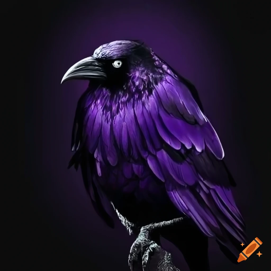 Purple raven on Craiyon