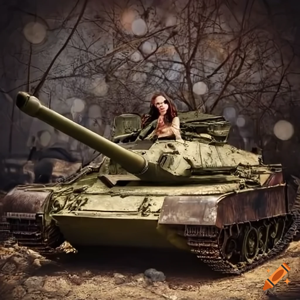 Fallout russian military tank lifelike illustration on Craiyon