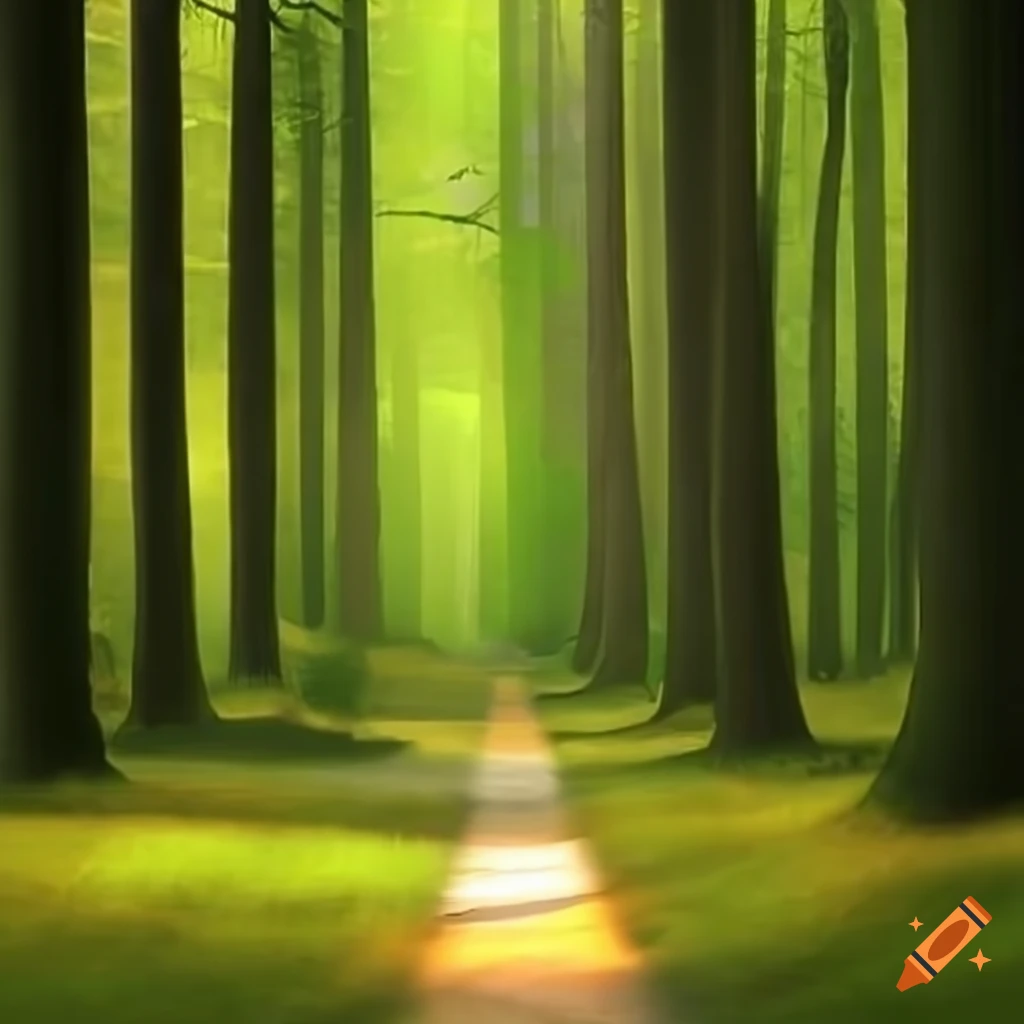 Detailed forest scenery on Craiyon