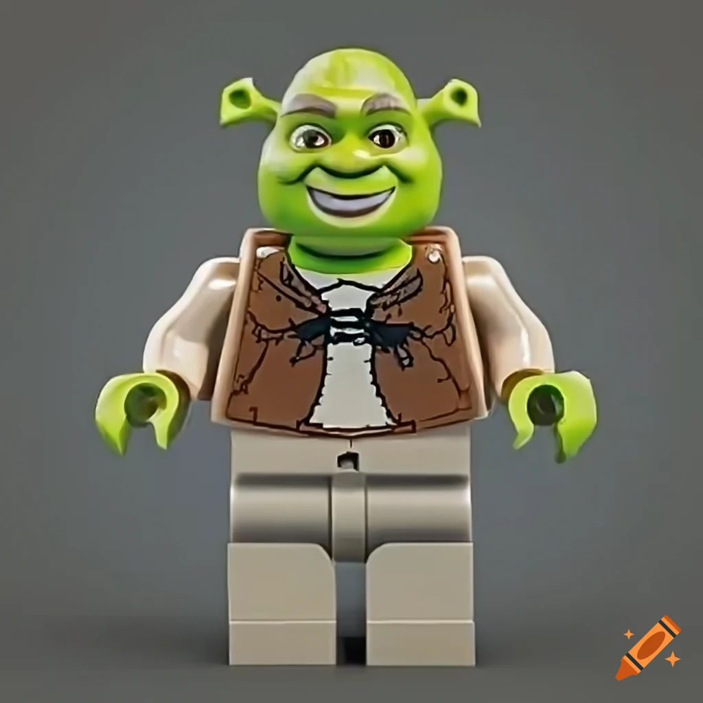 Lego-style Shrek character on Craiyon