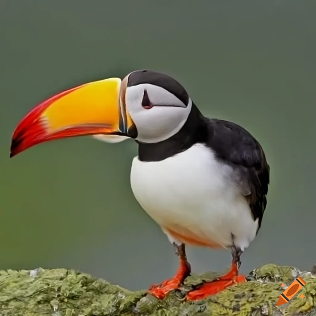 Puffin Toucan mixed breed bird on Craiyon