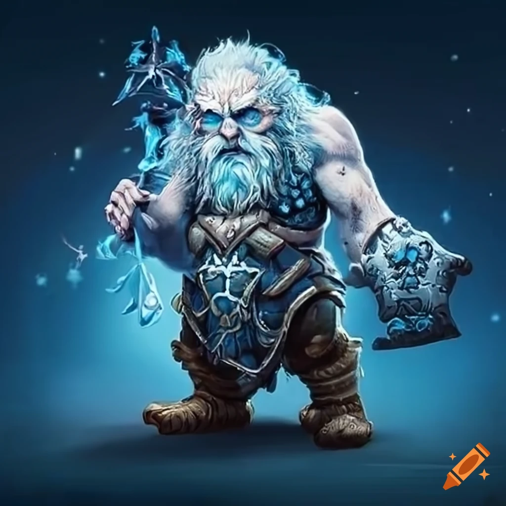 Frost dwarf on Craiyon