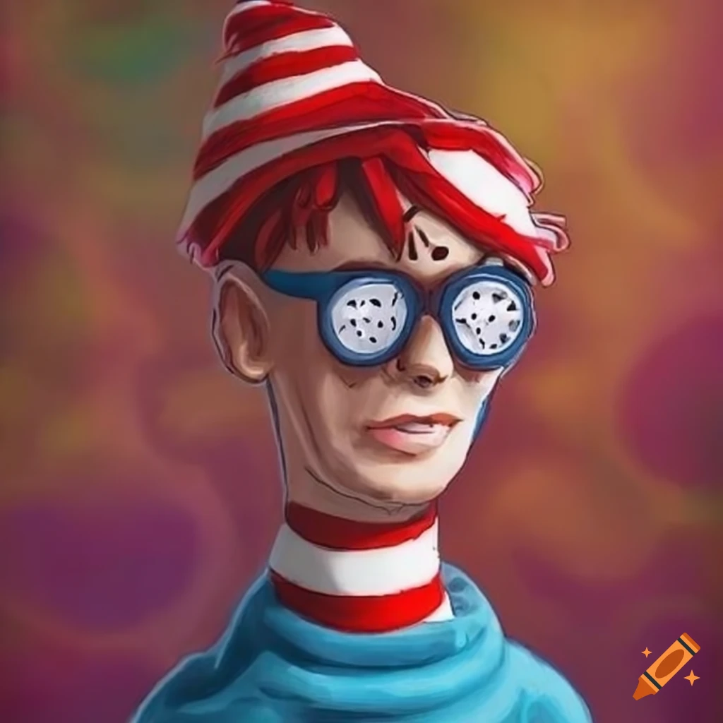 Mischievous character wearing red and white stripes on Craiyon