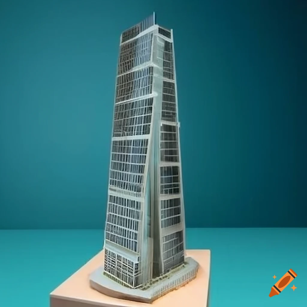 Modern skyscraper model on Craiyon