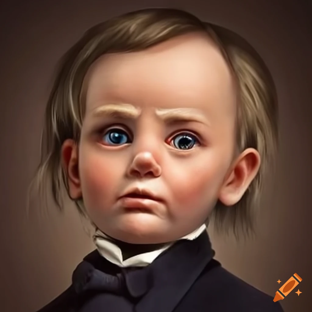 Baby resembling abraham lincoln on Craiyon