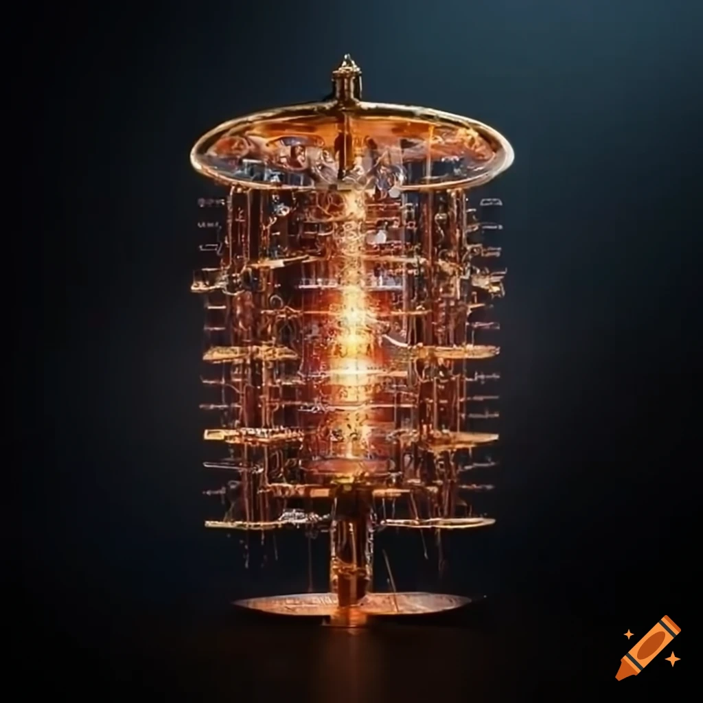 Steampunk quantum computing concept on Craiyon