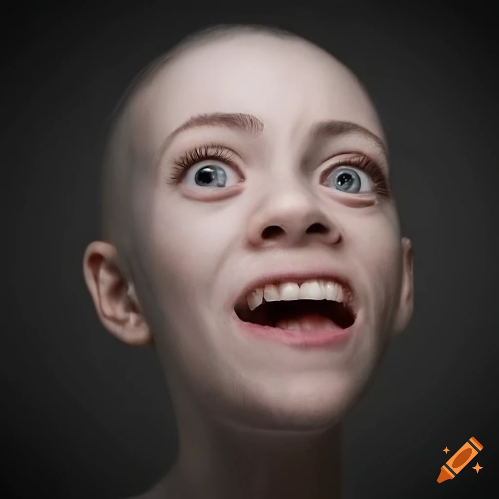 Happy hyperrealistic face artwork on Craiyon