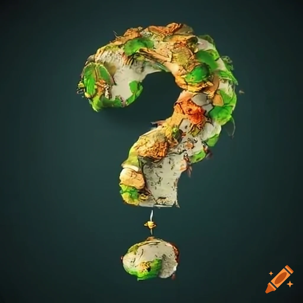 Mysterious forest with question marks on Craiyon