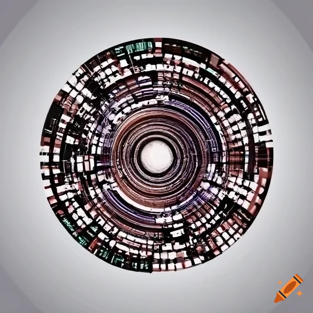 Circular data component on white background for metric data collection ...