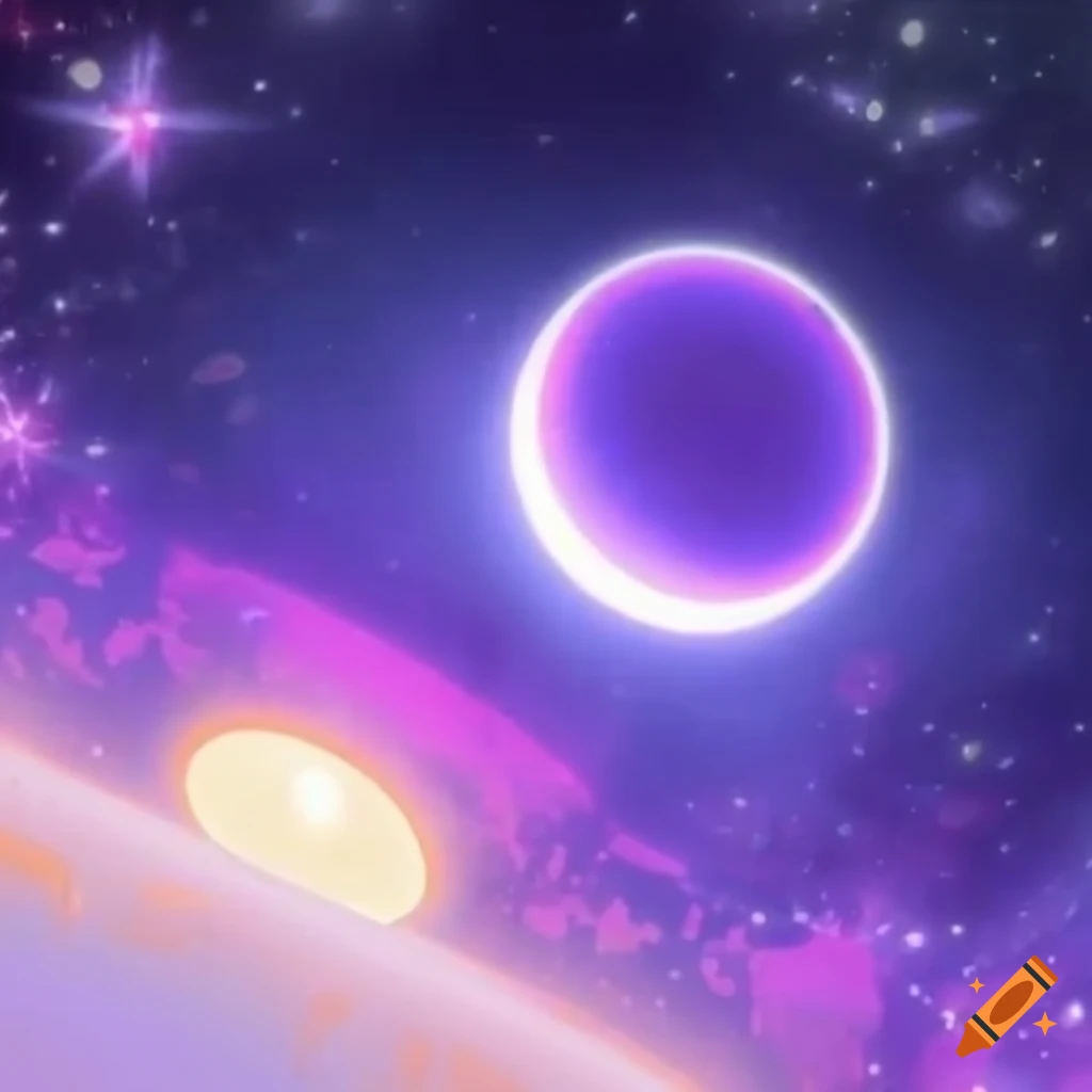 Shiny 3d dazzling eclipse anime with japanese text from the 2000s on ...