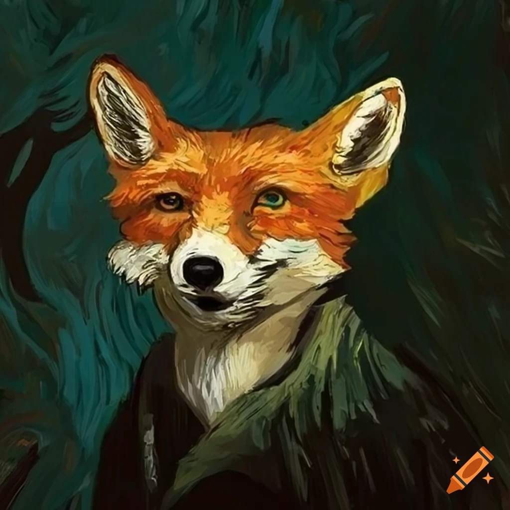 Fox in the style of van gogh on Craiyon