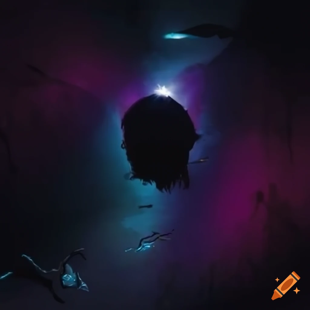 Person jumping into the void on Craiyon