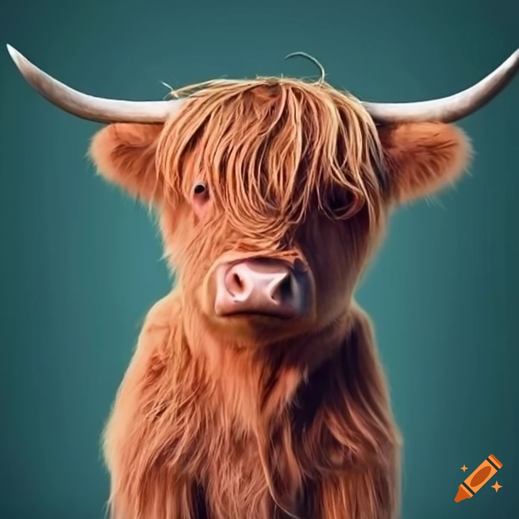 Cute highland cow with elf ears on Craiyon