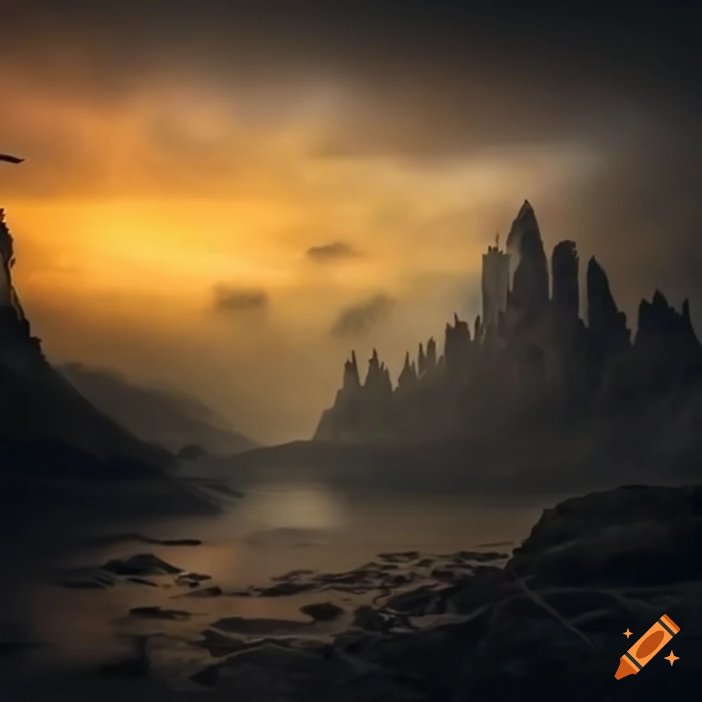 Epic fantasy scene on Craiyon