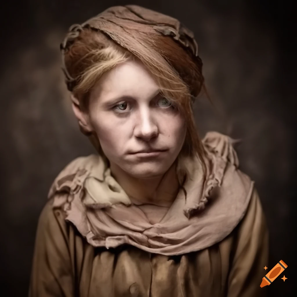 Victorian-style homeless elf character on Craiyon