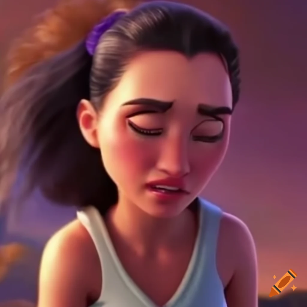 Digital disney screenshot of a bruised woman fighter with a dizzy ...
