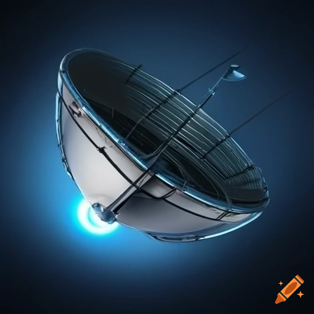 Futuristic satellite dish on Craiyon