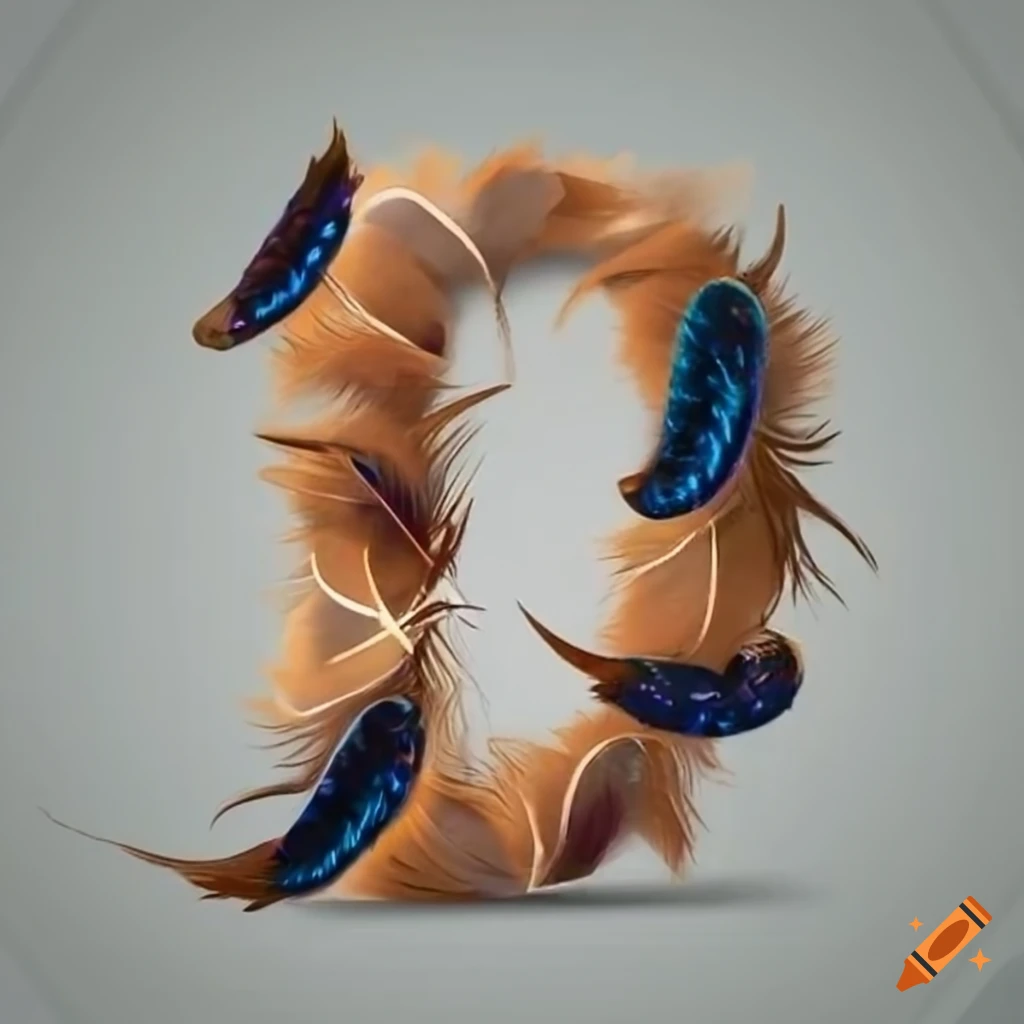 Letter w made with feathers on Craiyon