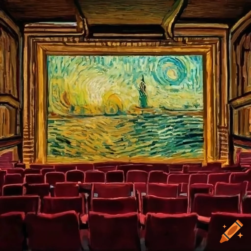 Vincent van gogh-style movie theater on Craiyon