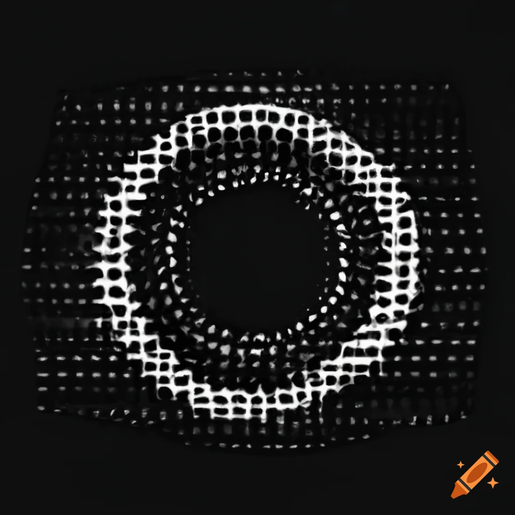 Black and white pattern with mod version mismatch on Craiyon