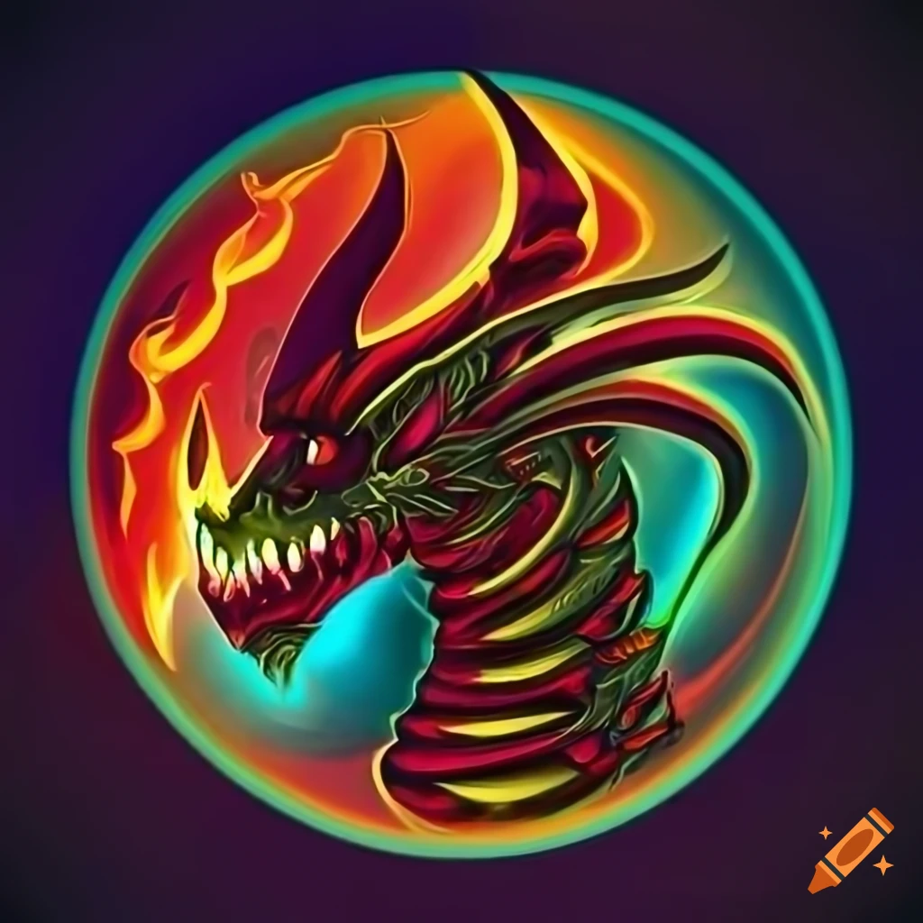 Vibrant dragon head breathing fire in 4k resolution on Craiyon