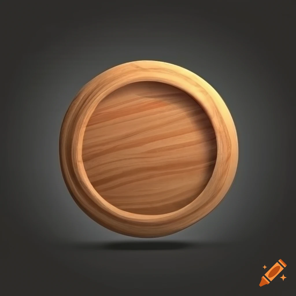 Isometric wooden plate game icon with 3d studio lighting on Craiyon