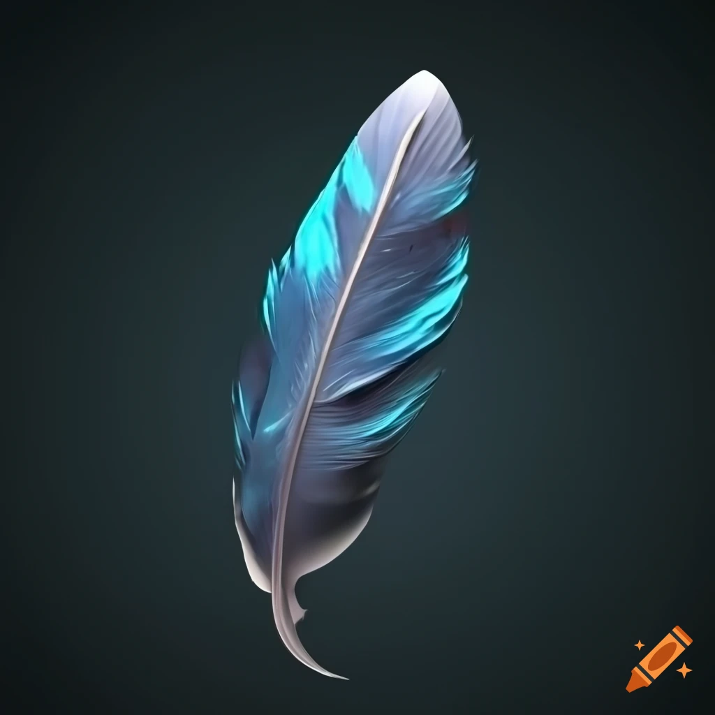Feathers game icon with 3d studio lighting on Craiyon