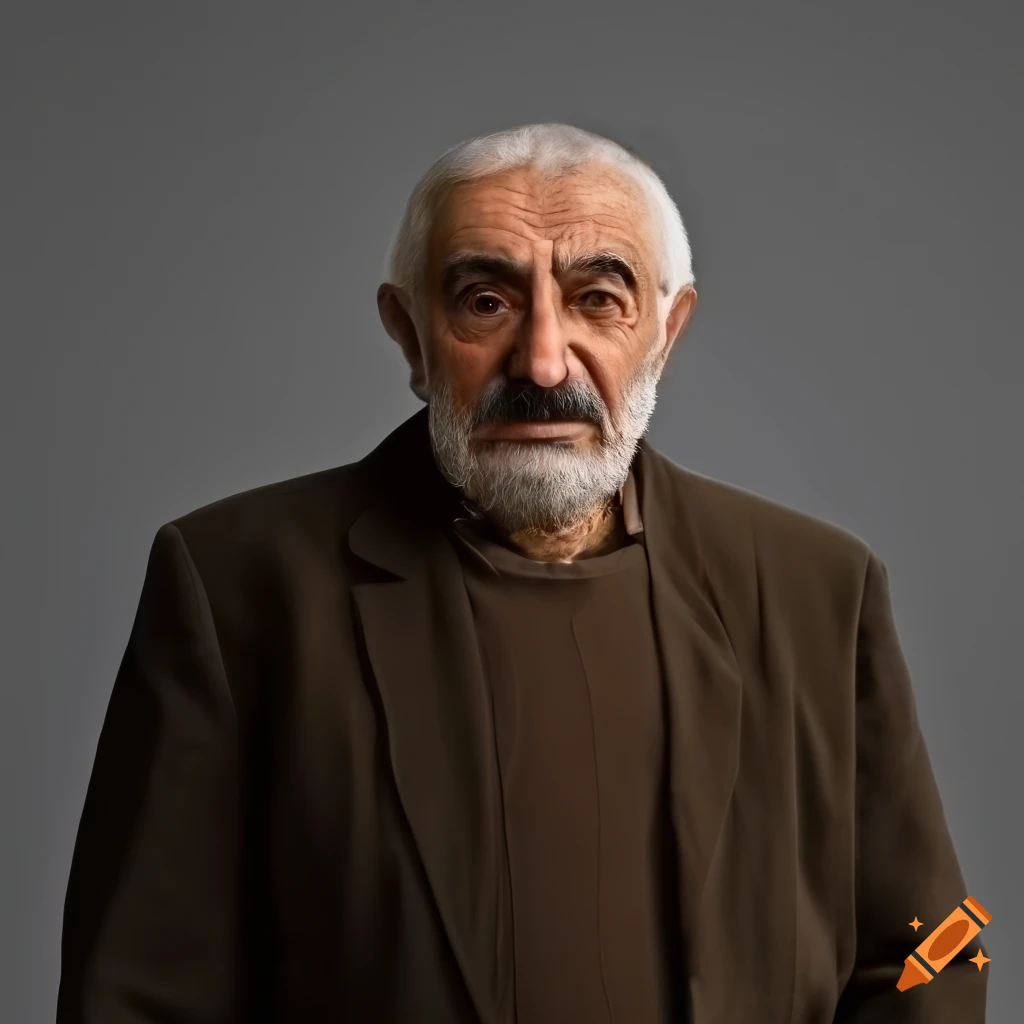 Armenian men aged 40 on a white background on Craiyon