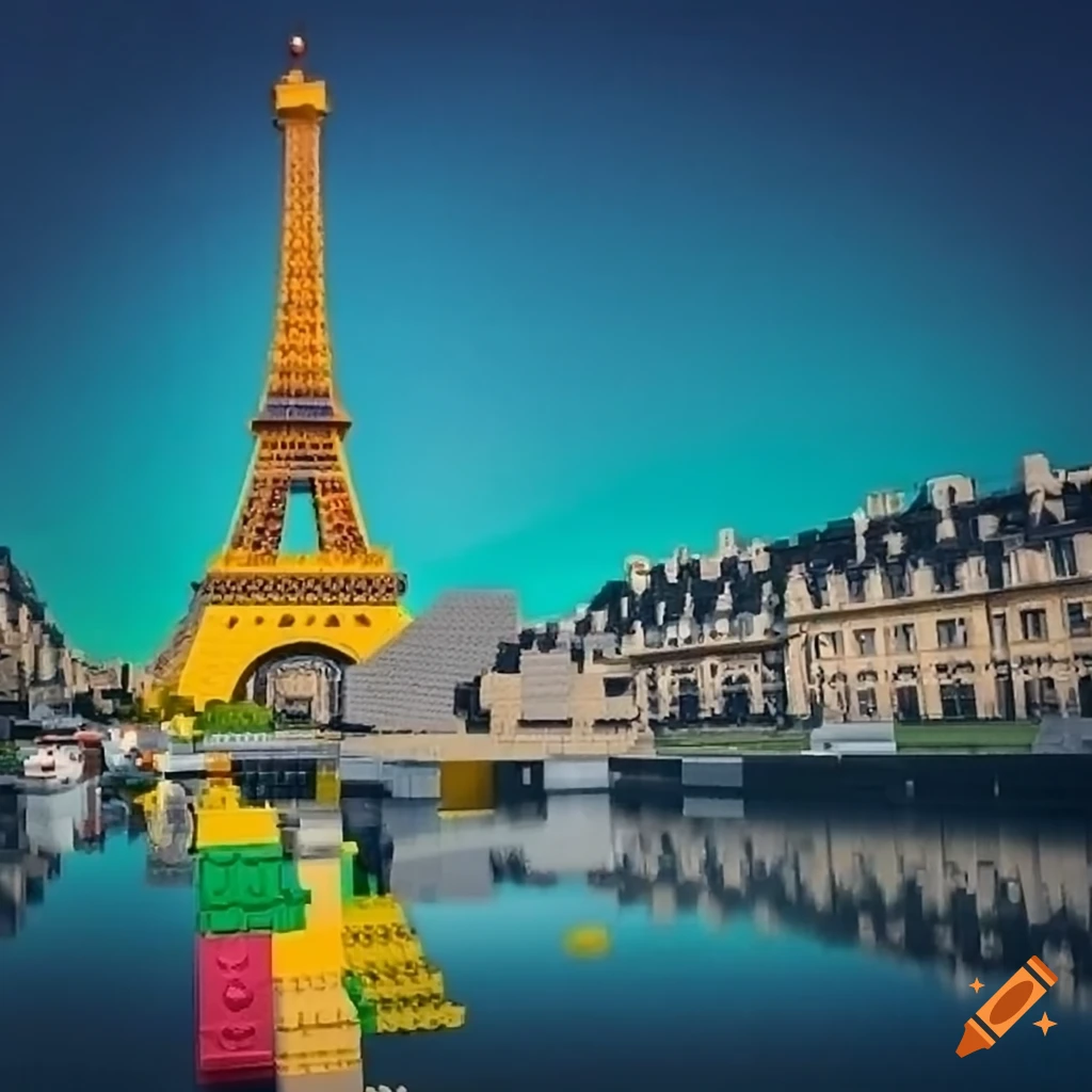 Lego model of the eiffel tower in paris on Craiyon