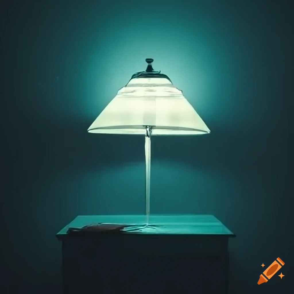 Lamp light in a dark room creating a liminal space on Craiyon