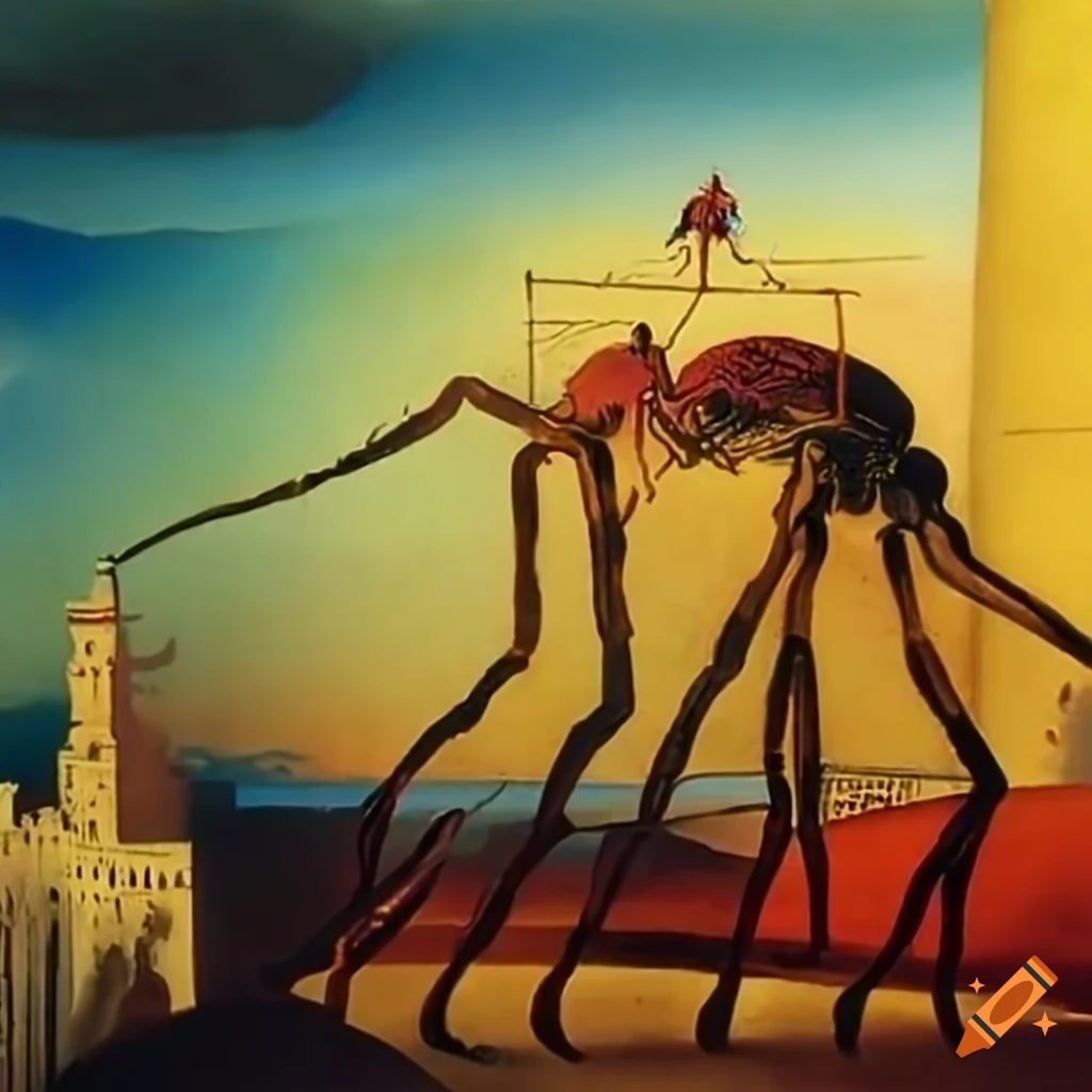 The time spider by salvador dali on Craiyon