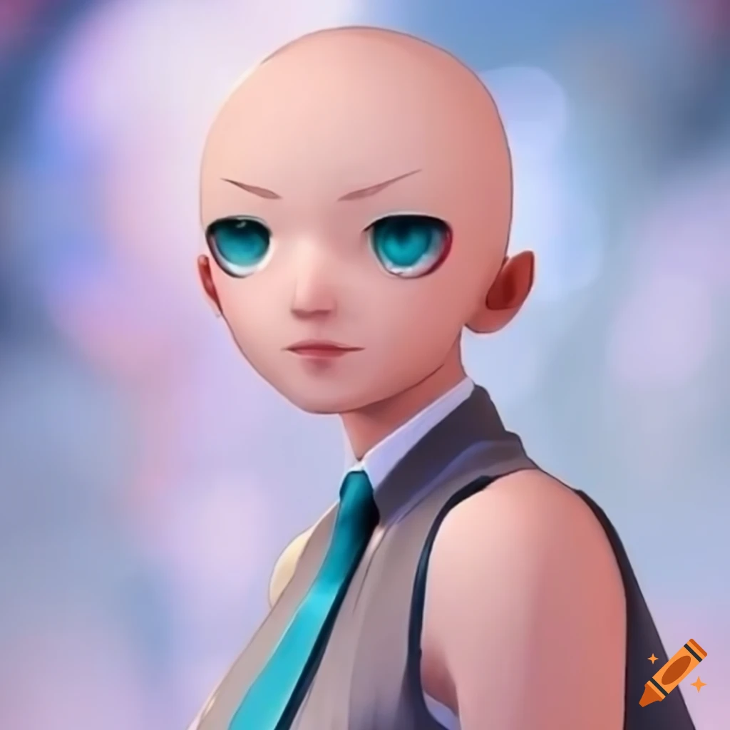 Bald Hatsune Miku on Craiyon