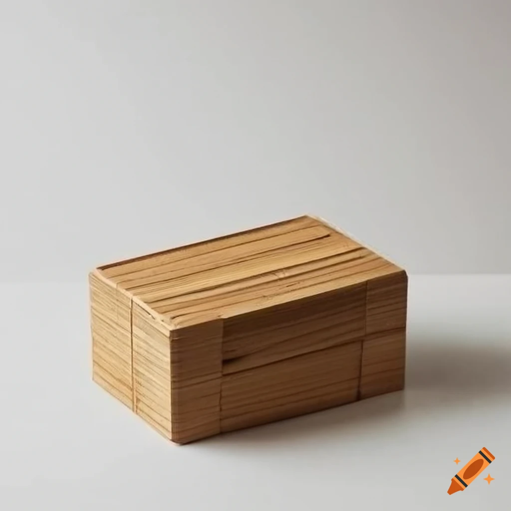 Rectangular openable bamboo box on Craiyon