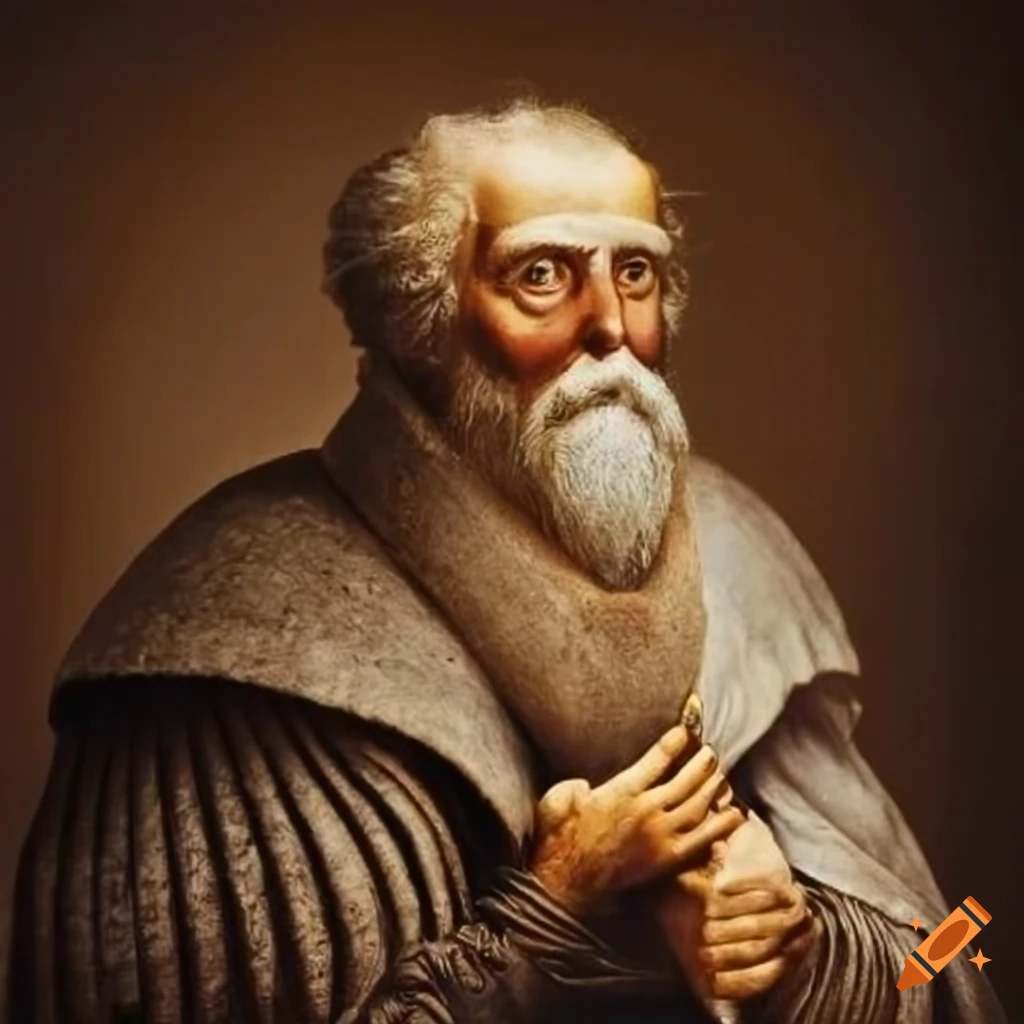 Portrait of a rich and authoritative old father, 17th century on Craiyon