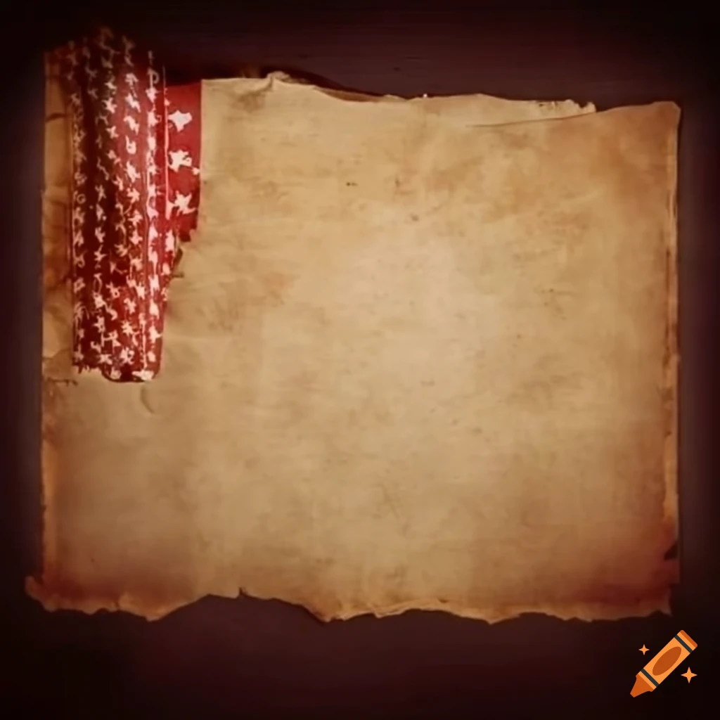 Old paper featuring intertwined european and american flags as a border ...