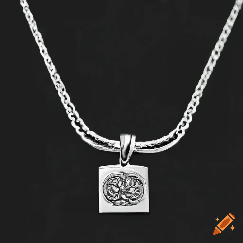 Handmade silver pendants for men's fashion on Craiyon