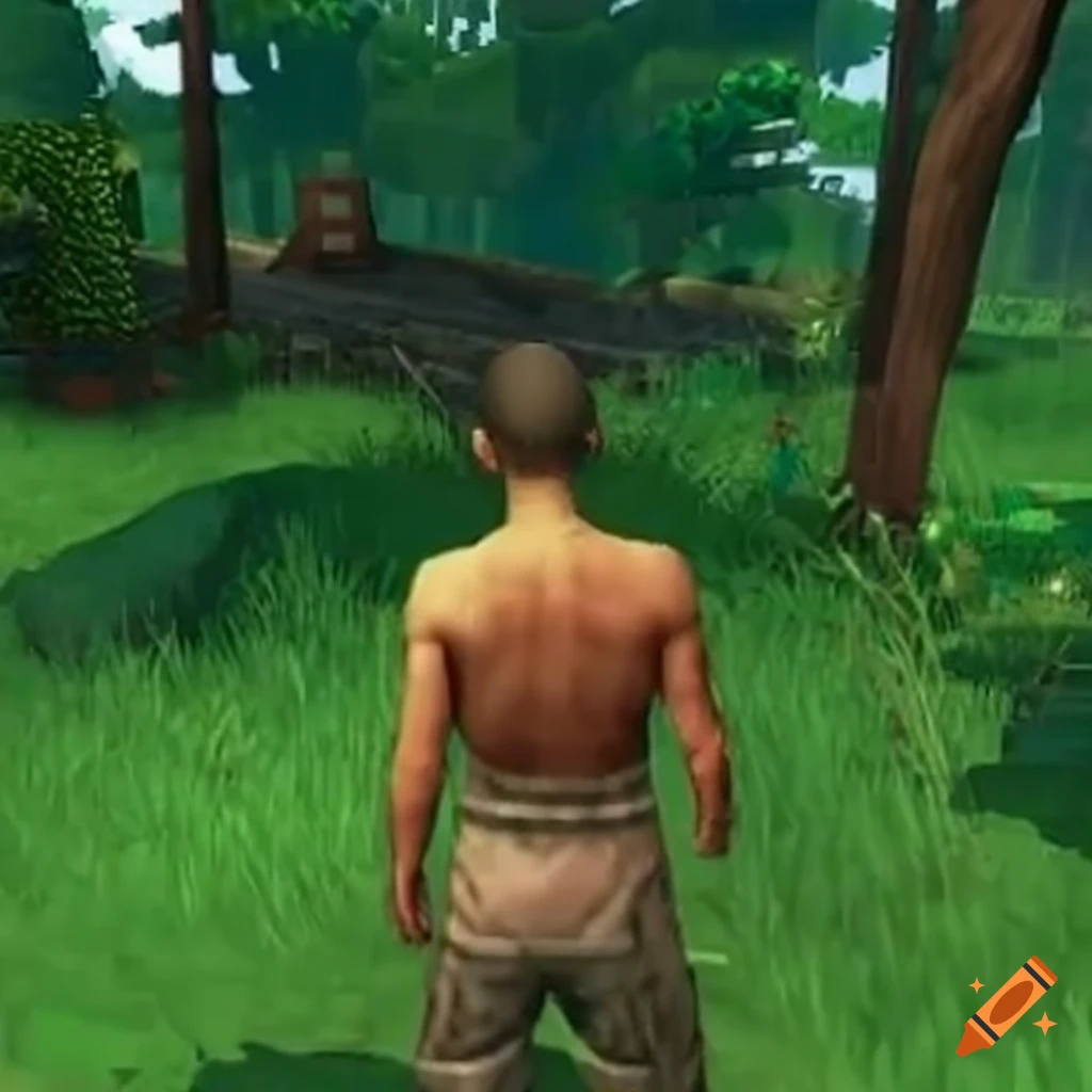 Island survival gameplay on Craiyon