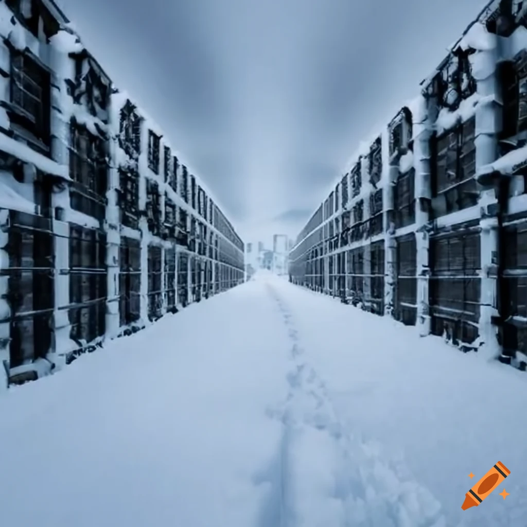 Snow-covered datacenter on Craiyon