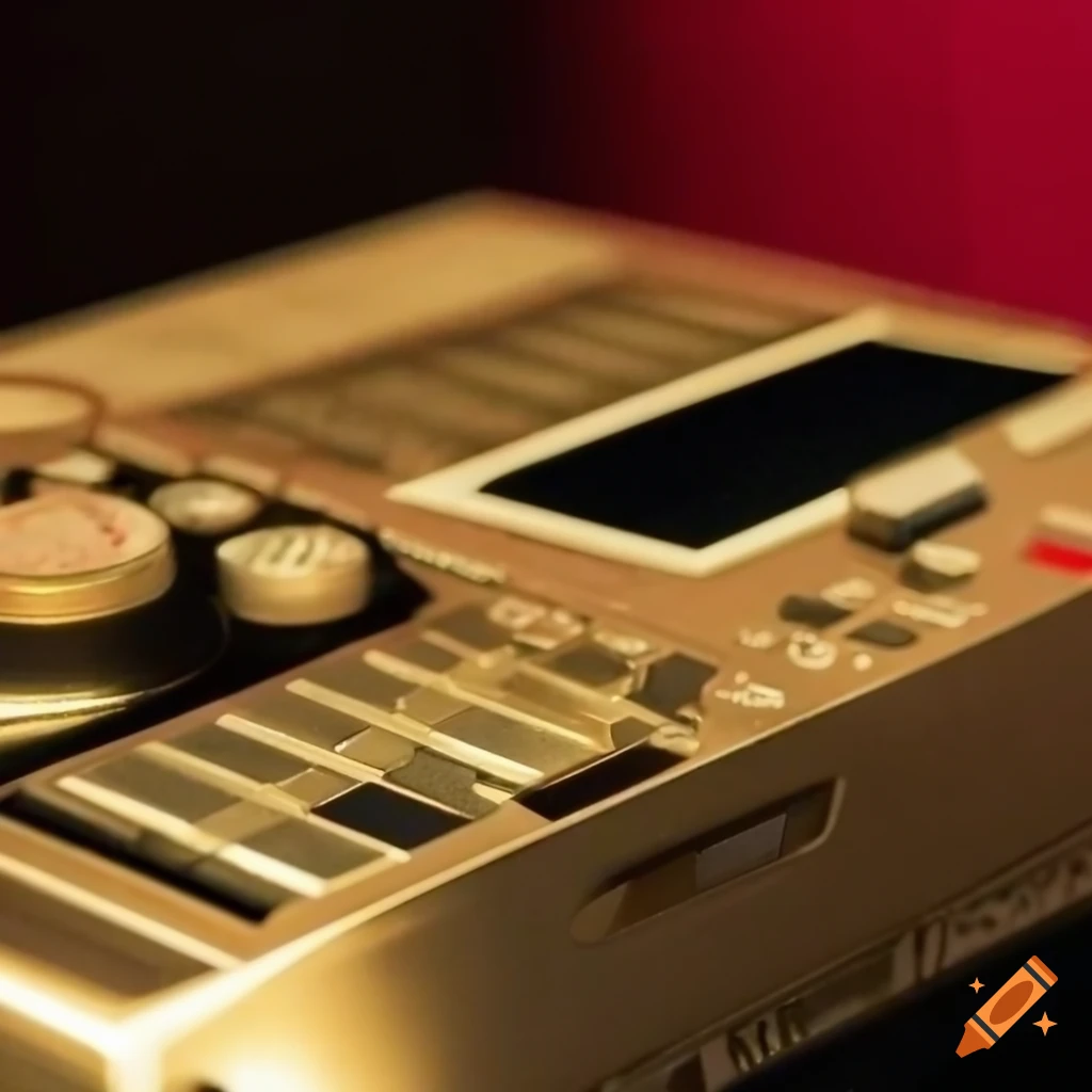 Gold plated akai mpc 2000 on Craiyon