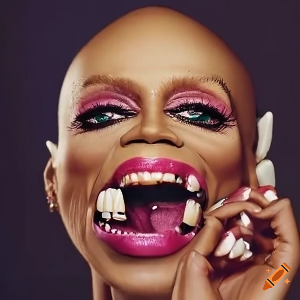 Rupaul smiling brightly on Craiyon