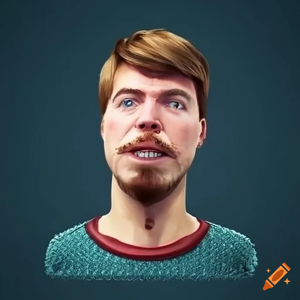 Mrbeast's face on Craiyon